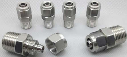Stainless Steel Two Touch Fittings, SUS pneumatic Push On fittings ...