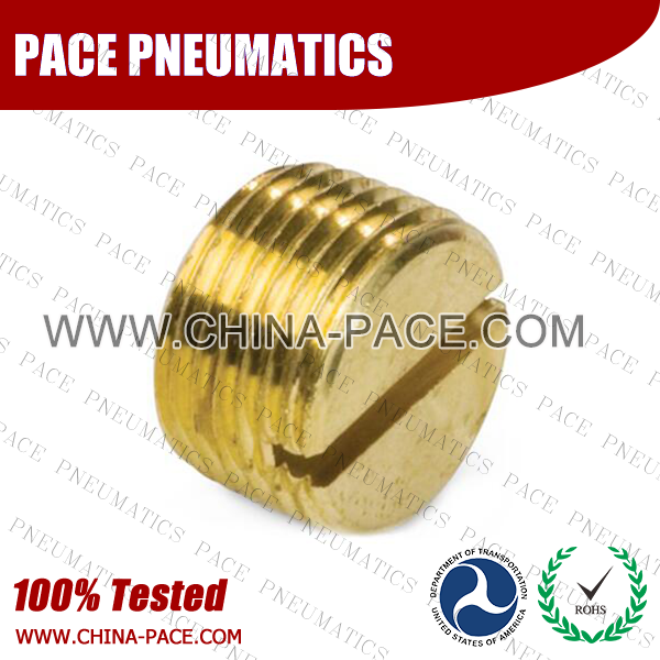 Slotted Plug Brass Pipe Fittings, Brass Threaded Fittings, Brass Hose ...