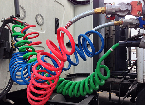 Suzi Coil Air Brake hose, SAE J844 Coil Hose, Coiled Nylon Air Brake ...