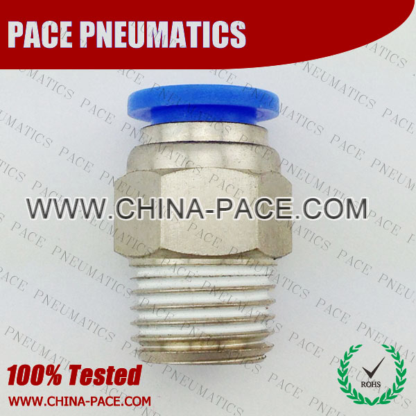 Pneumatic Fittings with NPT and BSPT thread, Air Fittings, Push To ...