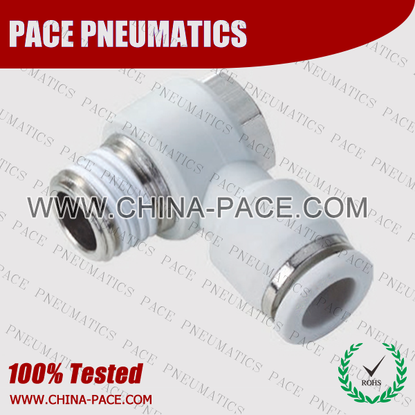 Grey White Pneumatic Fittings, White Push To Connect Fittings, Air ...